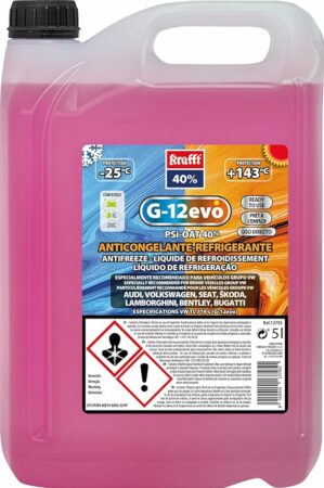 krafft Anticongelante 40% G12 EVO Refrigerante Rosa 5 litros